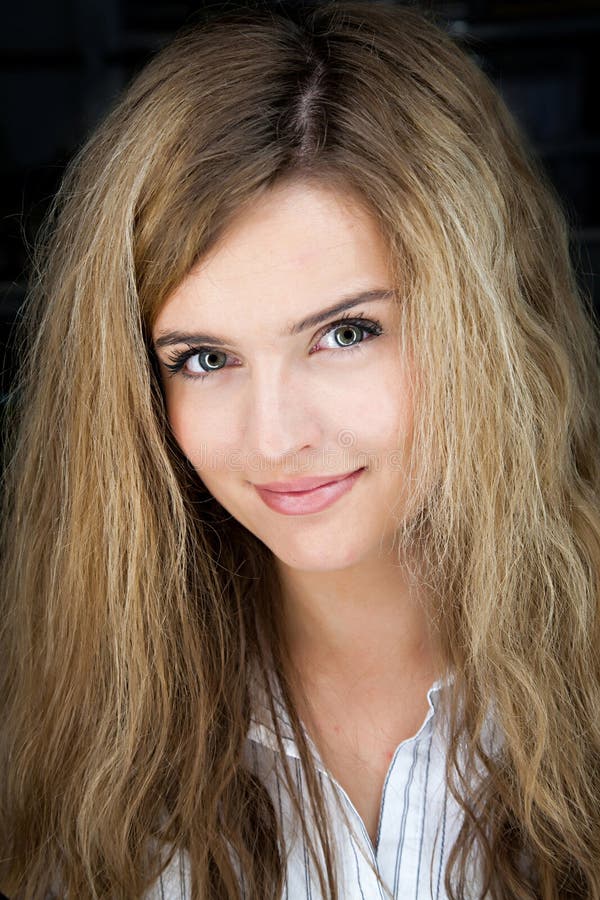 Front View Of Attractive Blonde Woman Stock Image - Image of caucasian ...