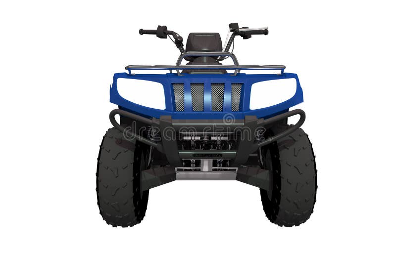 Front View ATV Quad Bike stock illustration. Illustration of four ...