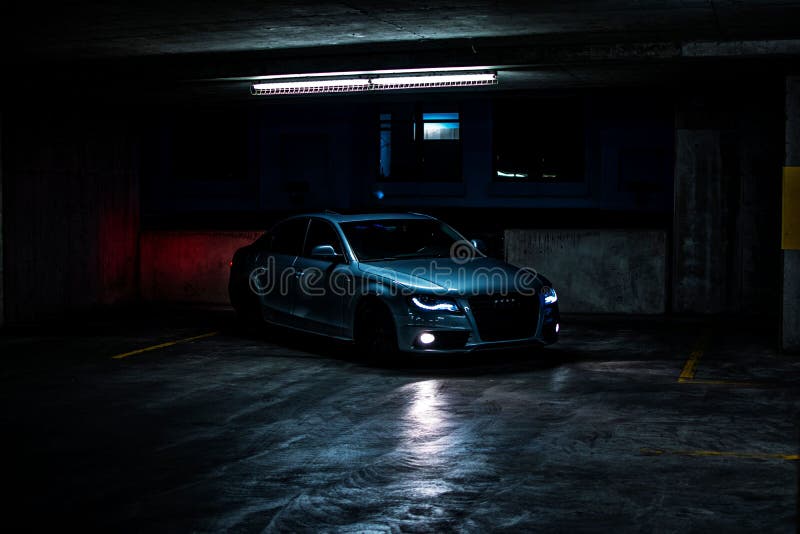 Front View of an Audi S4 in a Parking Garage Editorial Photography ...