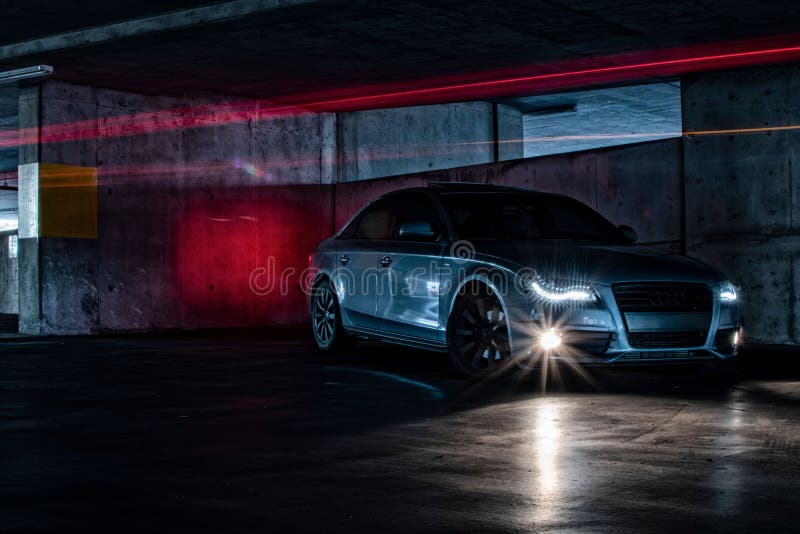 Front View of an Audi S4 in a Parking Garage Editorial Stock Image ...