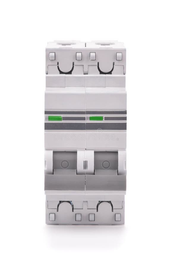 Front View of Automatic Circuit Breaker Stock Image - Image of electric ...