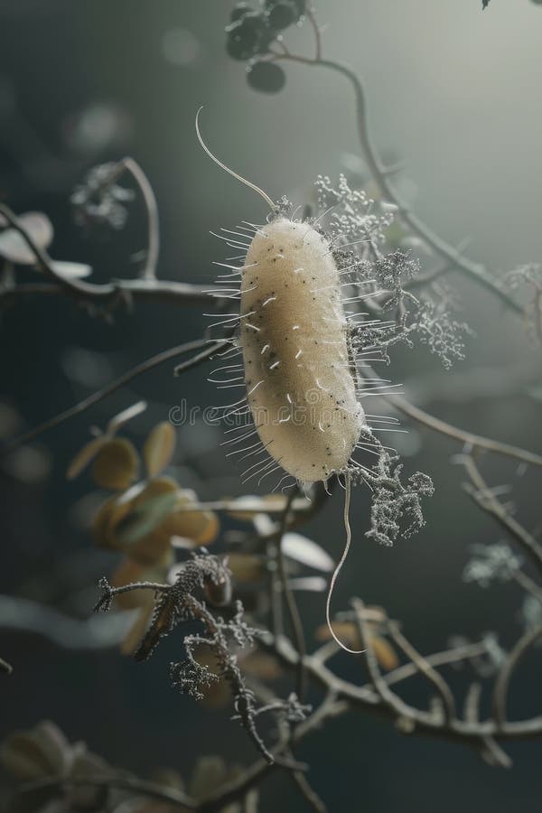 Front View of Bacillus Subtilis in Hard Light, Highlighting Elements ...