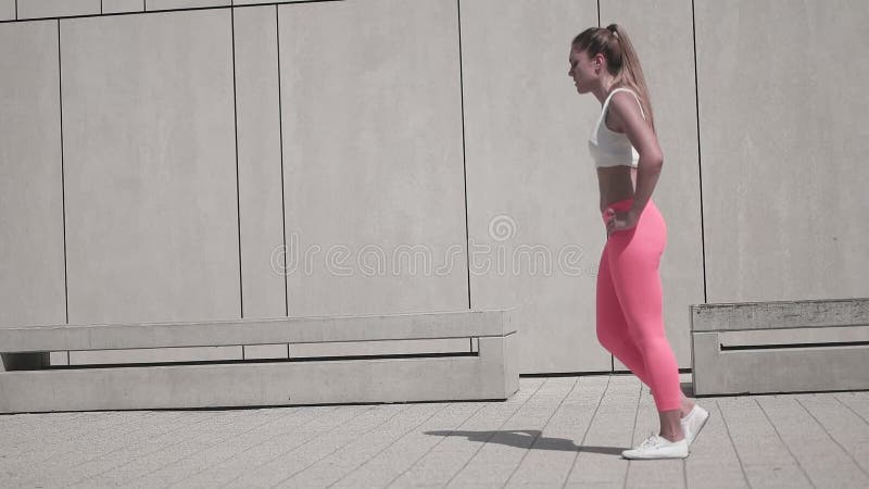 Fit, and Athletic Woman Dressing, Changing and Taking Off Sports Jacket ...