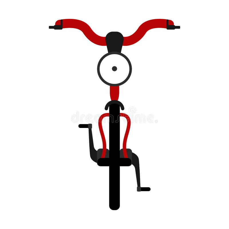 Front view of a bicycle stock vector. Illustration of travel - 119175008