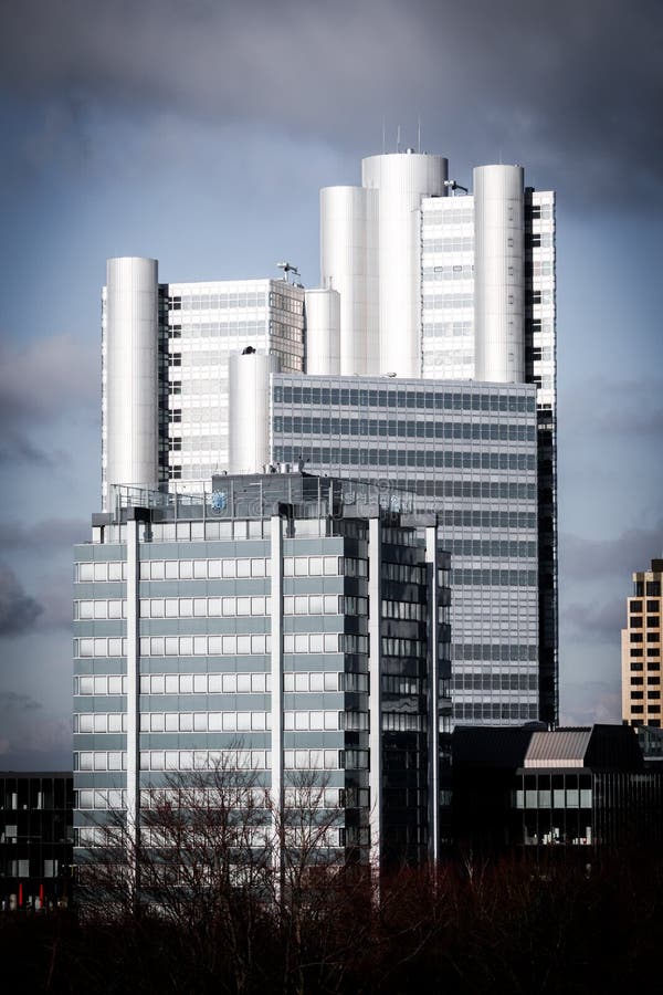 Front View of Big Skyscraper in Munich Germany Stock Photo - Image of ...