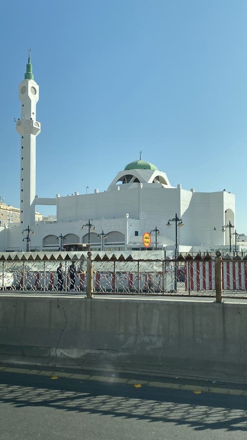 Front View of Bilal Ibn Rabah Mosque Taken from Inside a Car on the ...