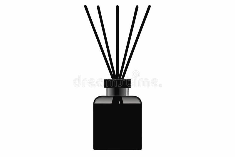 Sleek Black Aromatic Reed Diffuser Bottle Stock Illustrations – 15 ...