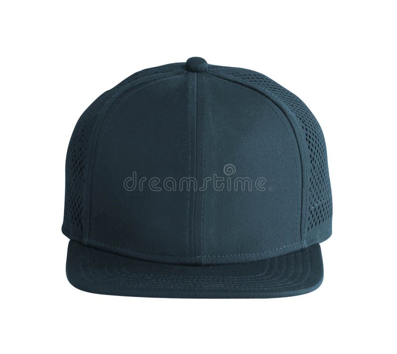 Front View of Black Cap Isolated on White Stock Image - Image of ...