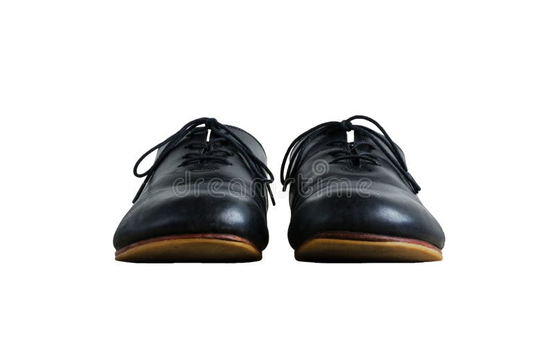 Front View of Brown Man Suede Leather Shoes Isolated on White Stock ...