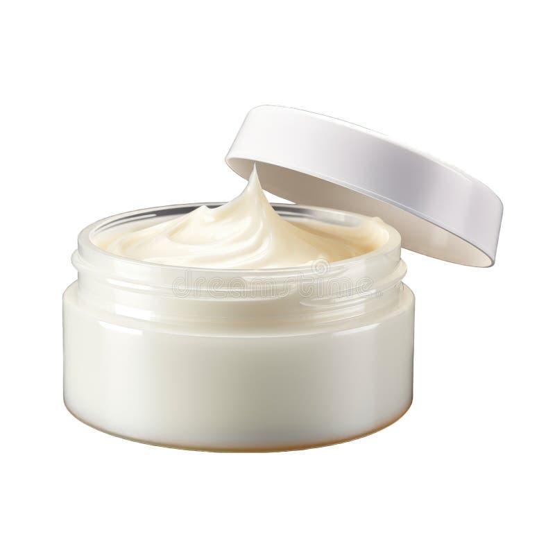 Front View of Blank Beauty Open White Cream Container without Label for ...