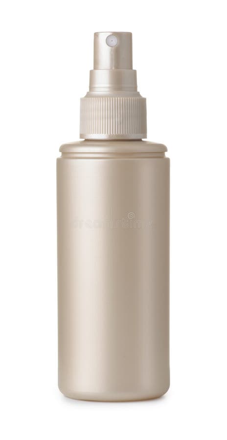 Front View of Blank Beige Plastic Spray Bottle Stock Image - Image of ...