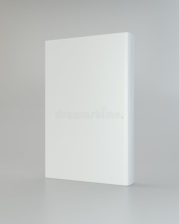 Front View of Blank Book Cover White. 3d Rendering Stock Illustration ...