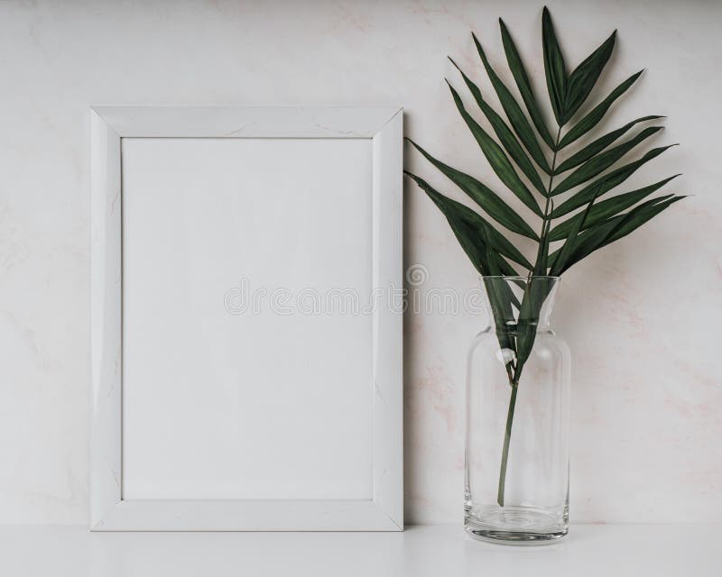 Front View Blank Frame Concept. High Quality Photo Stock Illustration ...