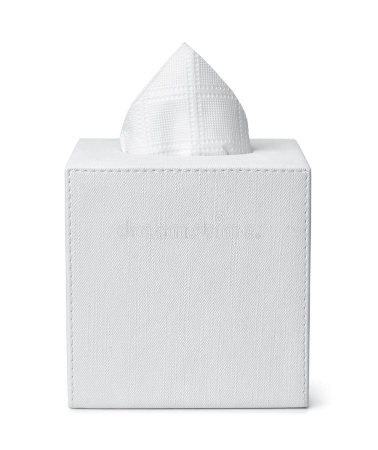 Front View of Blank Square Tissue Dispenser Box Stock Photo - Image of ...