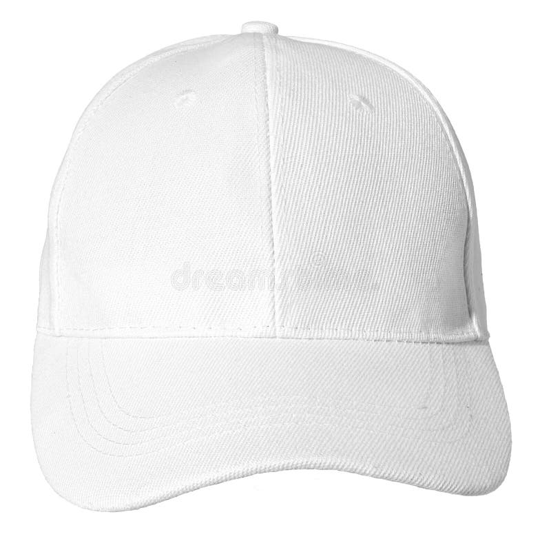 Front View of Blank White Baseball Cap Isolated on White Background ...
