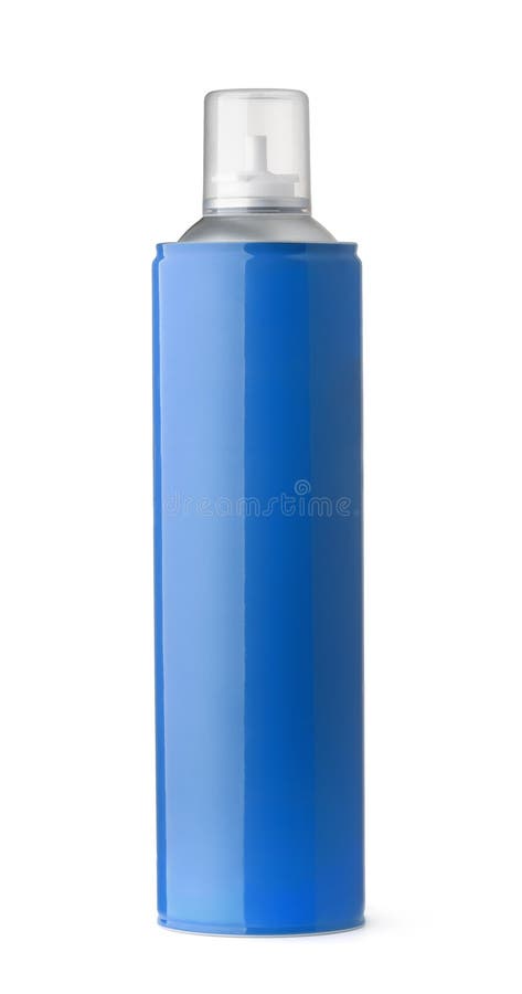 Front View of Blue Blank Metal Spray Bottle Stock Image - Image of ...