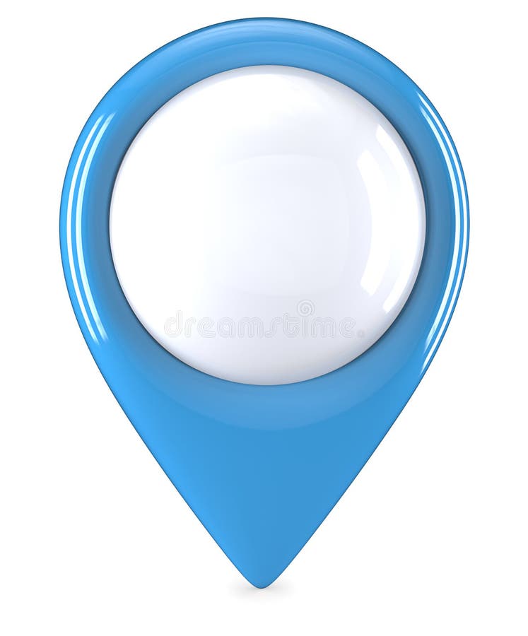 Blue GPS Pointer. stock illustration. Illustration of front - 102356273