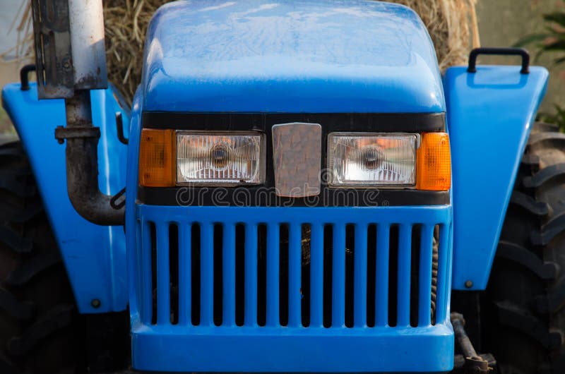 In Front of View Blue Tractor Immagine Stock - Immagine di mostro ...