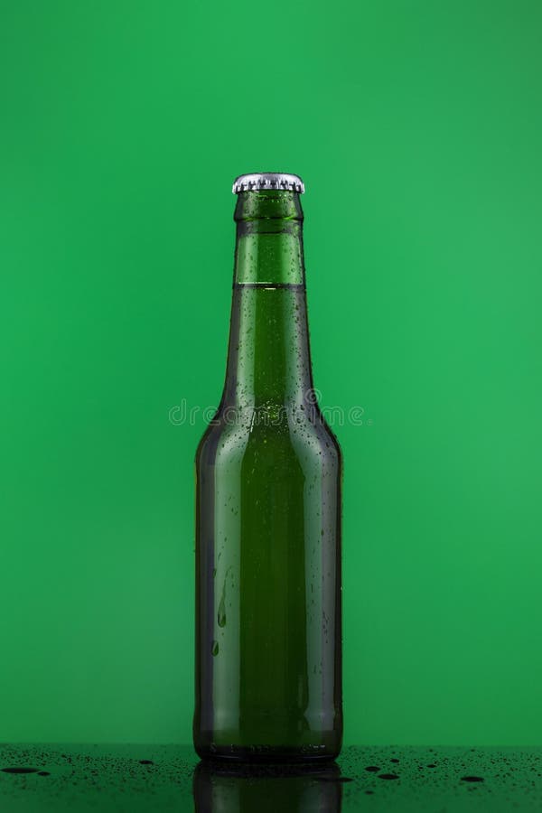 Front View Bottle of Beer Photo Stock Photo - Image of glass, object ...