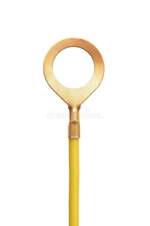 Front View of Brass Terminal Ring Connector Stock Photo - Image of ...