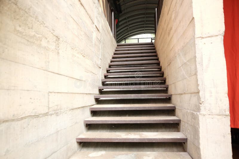 Front View of Brick Stair Outdoor Stock Image - Image of exterior, path ...