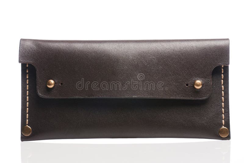 Front View Brown Leather Long Wallet Stock Photos - Free & Royalty-Free ...