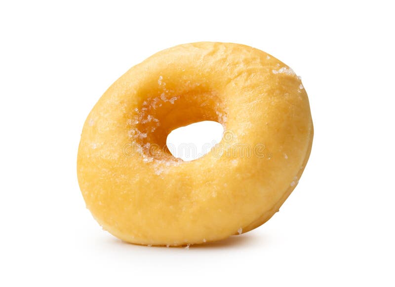 Front View of Brown Sugar Glazed Cinnamon Donut Isolated on White ...