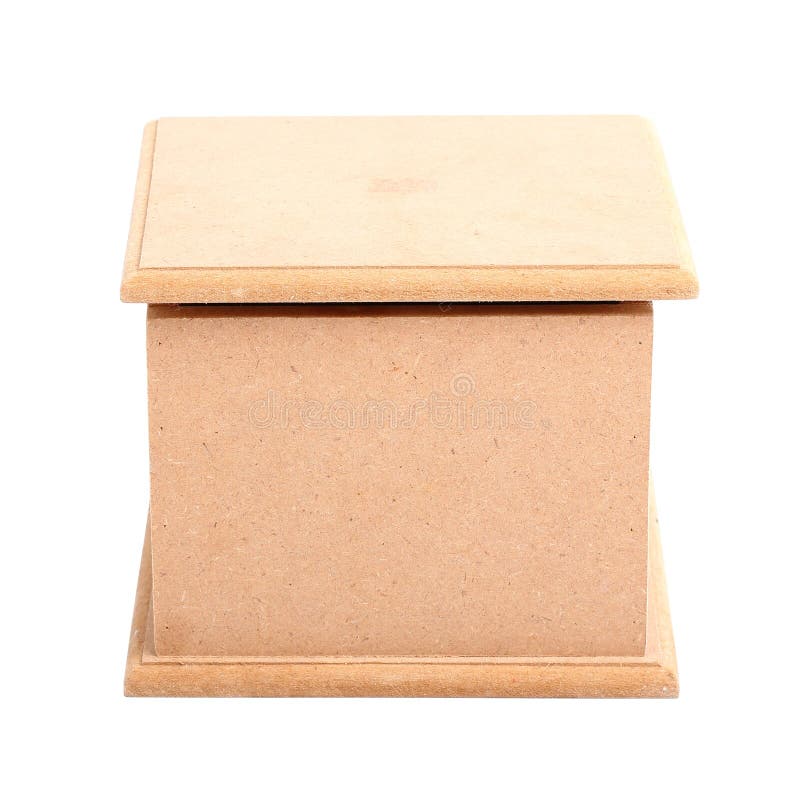 Front View of Brown Wooden Box Stock Photo - Image of brown, collection ...