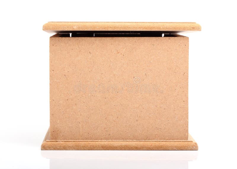 Front View of Brown Wooden Box Stock Photo - Image of container, single ...