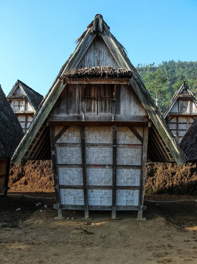 The Front View of a Building Called "Leuit" or Traditional Rice Barn ...