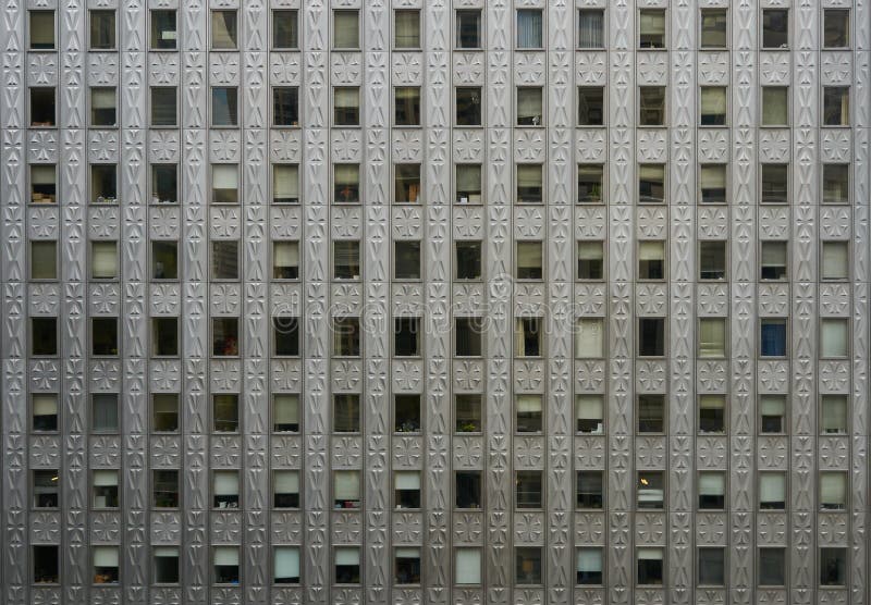 Front View of a Building Full of Windows Stock Image - Image of ...