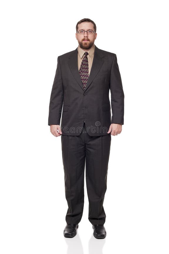 Front View Businessman Full Length Stock Image - Image of full, white ...
