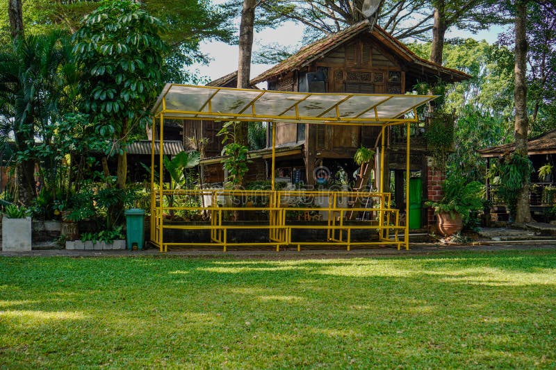 It Looks Spacious from the Yard with Beautiful Grass Fields Stock Photo ...