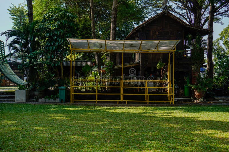 It Looks Spacious from the Yard with Beautiful Grass Fields Stock Image ...