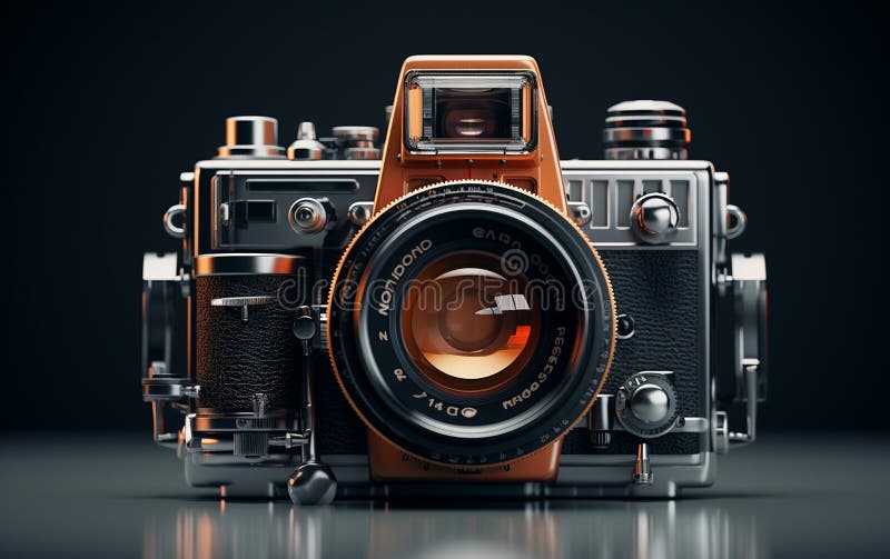 Front View Camera with Blank Area Generative AI Stock Illustration ...