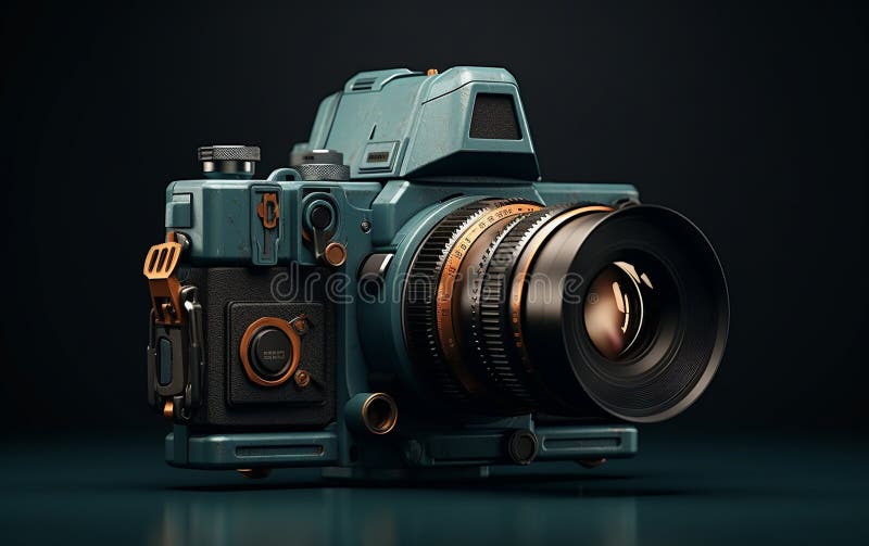 Front View Camera with Blank Area Generative AI Stock Illustration ...