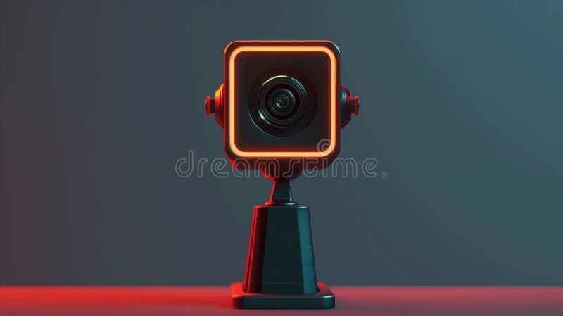 Front View Camera Device Standing on Board Stock Image - Image of ...