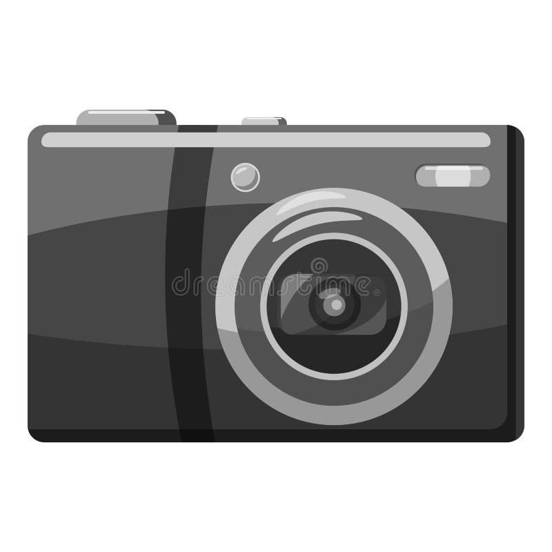Front View Camera Icon, Gray Monochrome Style Stock Vector ...