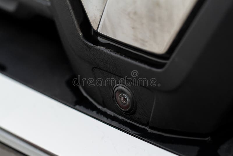 Front View Camera. Modern Car Front View Camera Close Up Stock Image ...
