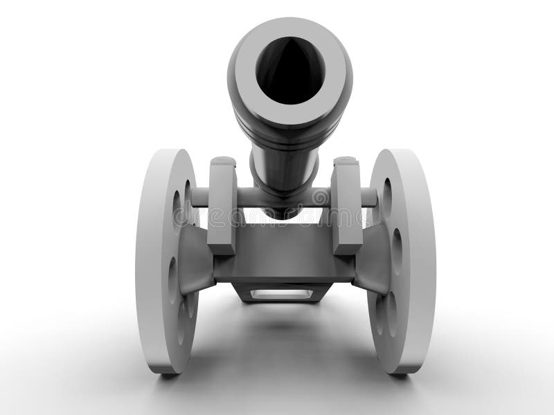 Front View of a Cannon Barrel Stock Illustration - Illustration of loop ...