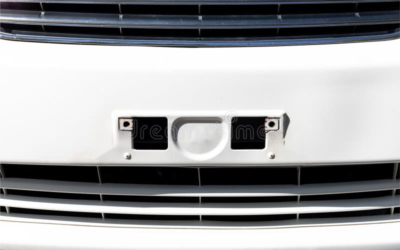 Front View of a Car Bumper with without Number Plate Stock Photo ...