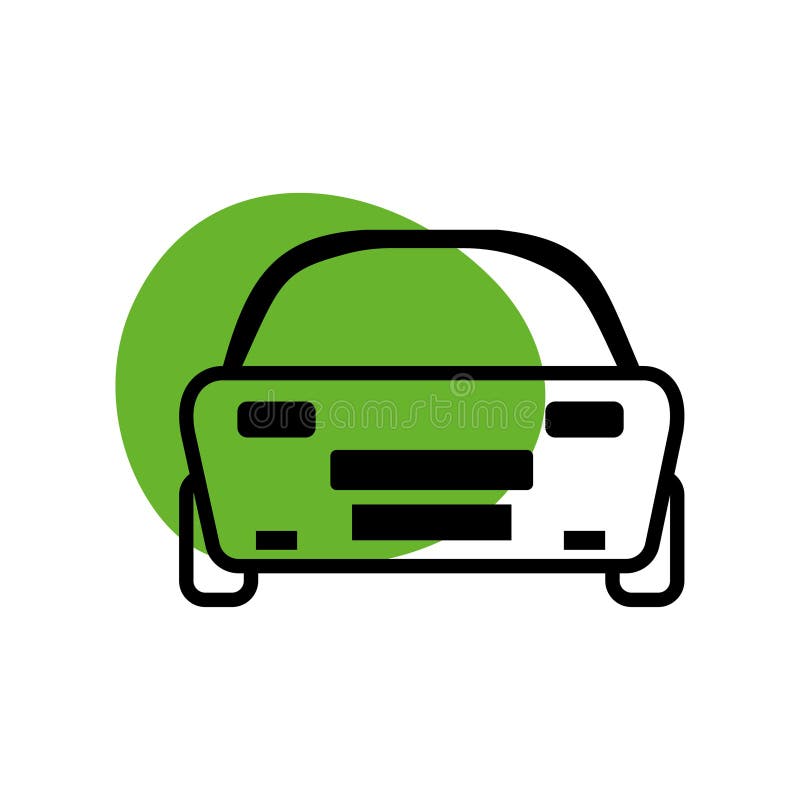 Front View of a Car Icon Vector Stock Vector - Illustration of logo ...