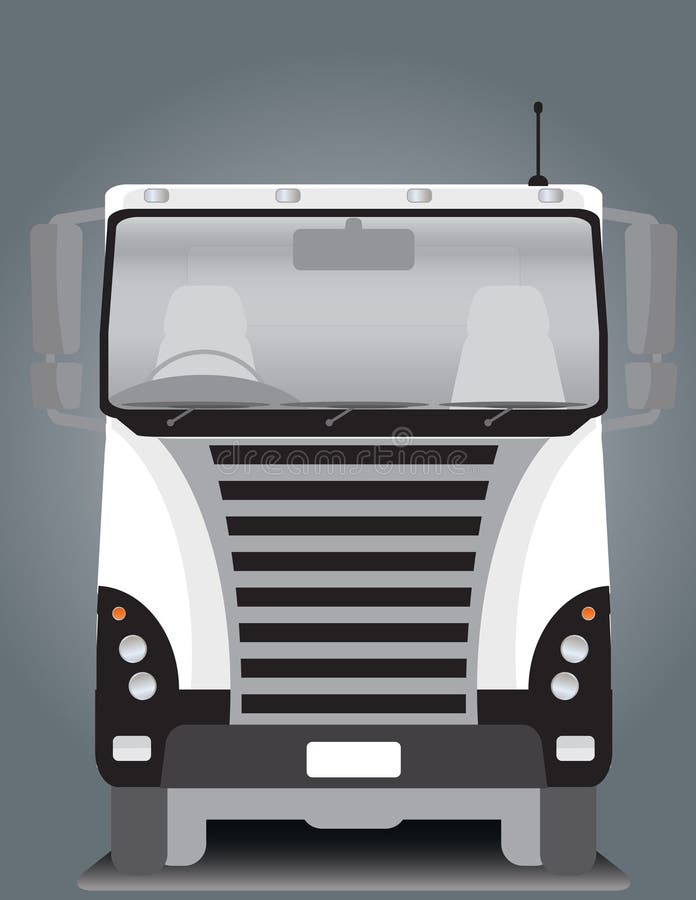Front view of Cargo truck stock vector. Illustration of warehouse ...
