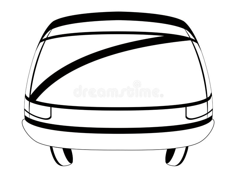 Front View of a Cartoon Bus Stock Vector - Illustration of modern, city ...