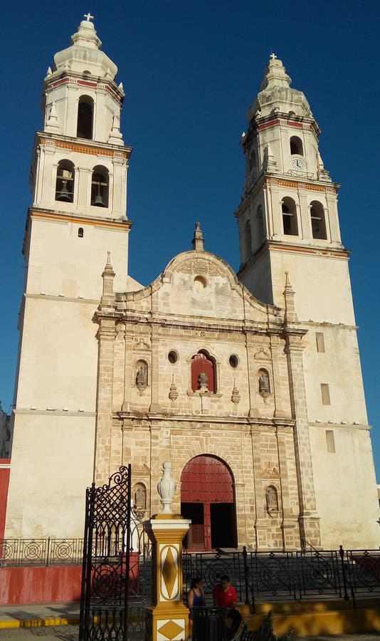 Beautiful Church in Downtown Merida, Mexico Stock Photo - Image of ...