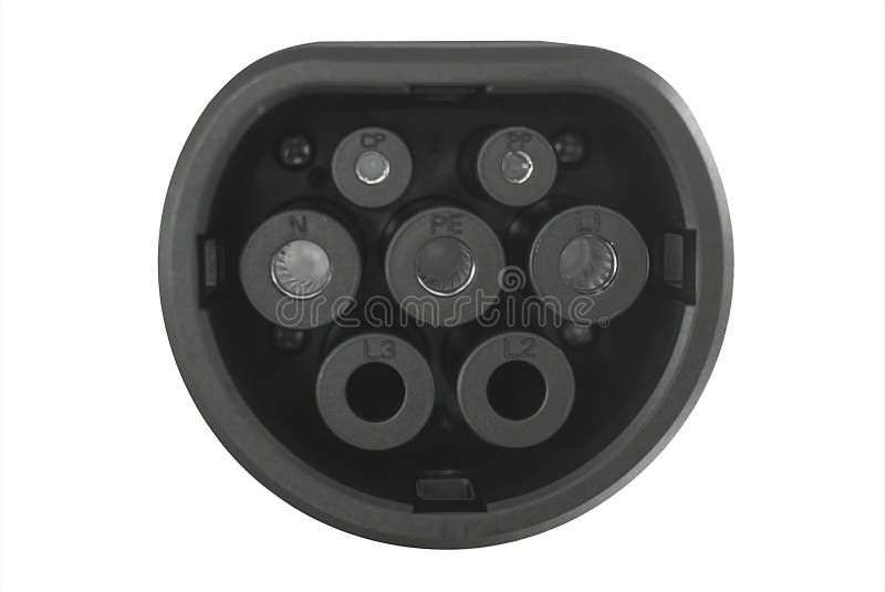 Front View CCS Type 2 Plug DC Charger Connector Isolated Stock Image ...