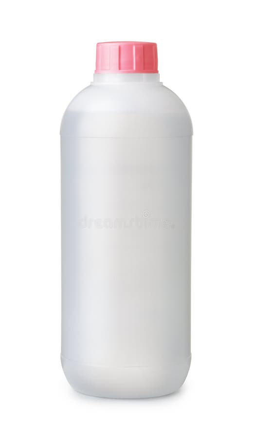 Translucent Plastic PVC Jar with Red Cover Isolated in Black Stock ...