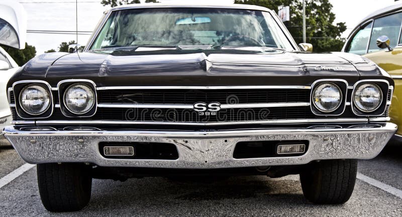 Front View of a Chevy SS 396 Editorial Stock Photo - Image of restored ...