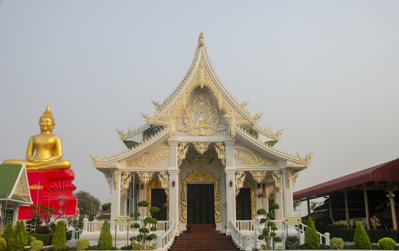 Front View of the Church at Wat Bot (Sam Khok), Pathum Thani Province ...