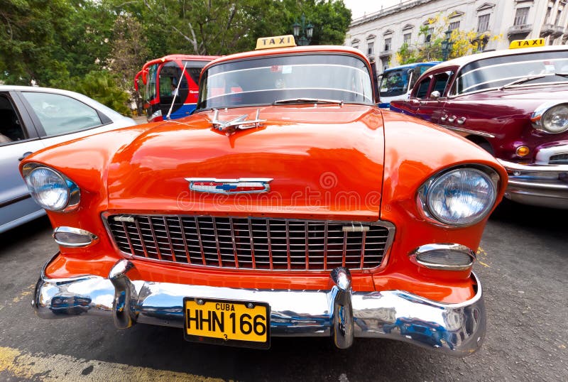 Front View of a Classic Chevrolet in Havana Editorial Stock Photo ...